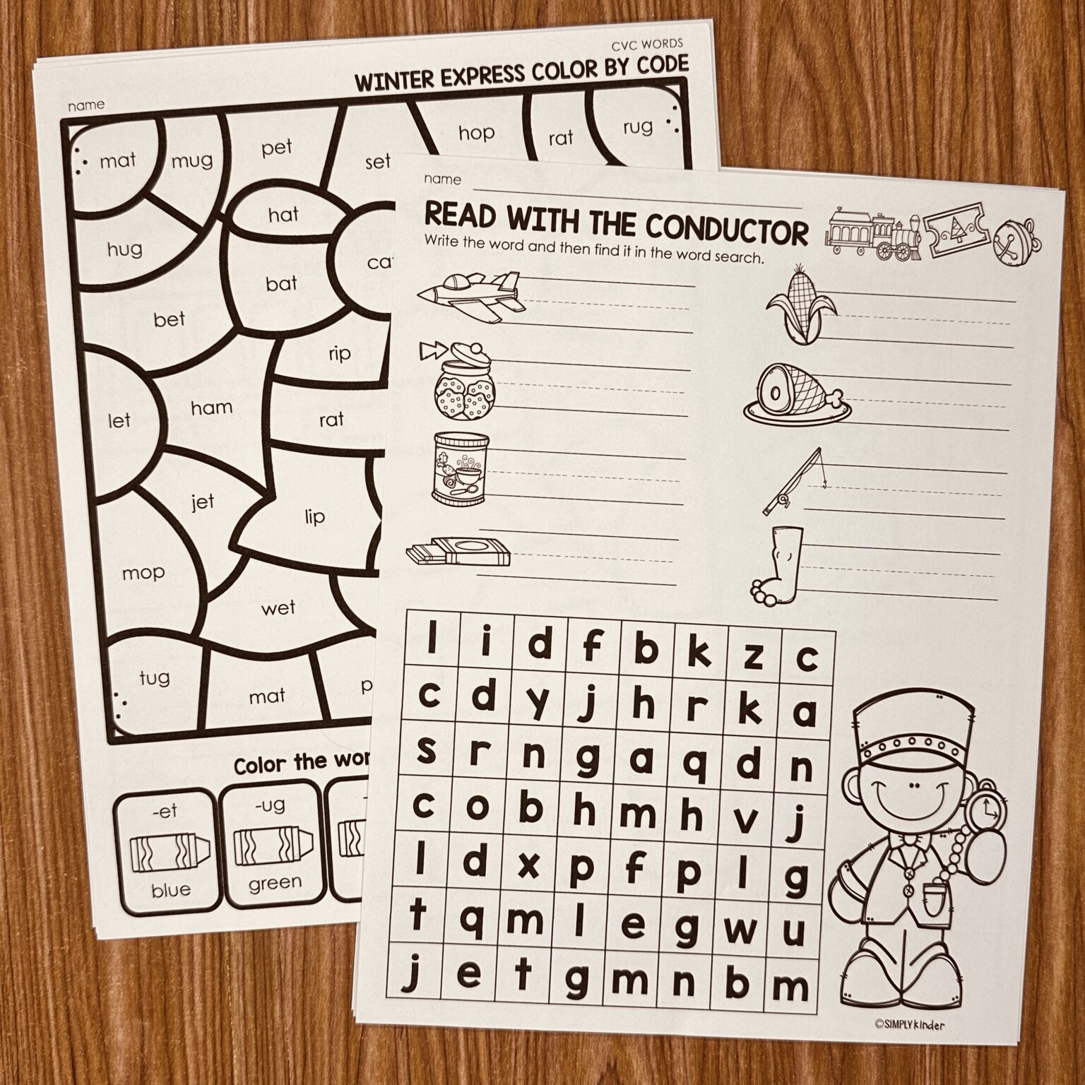Winter Express Train Day Literacy Printables - Simply Kinder ...