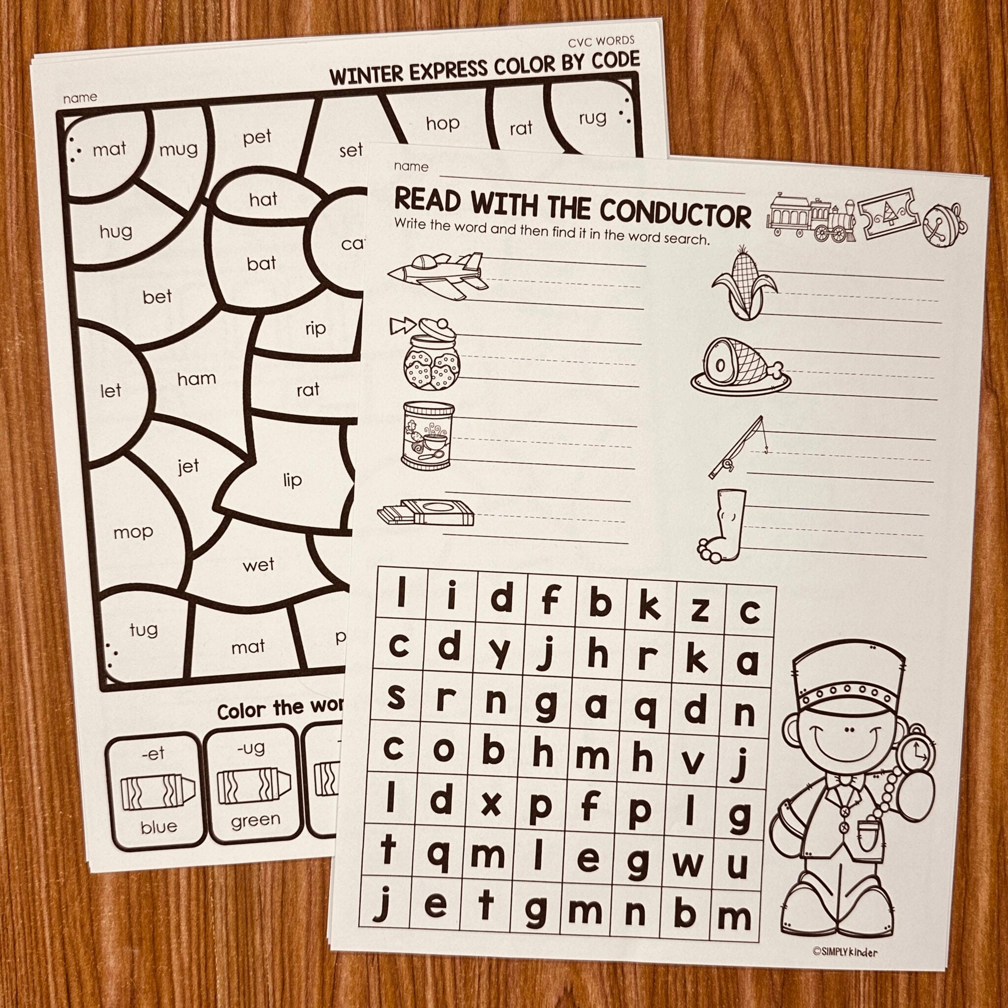 Winter Express Train Day Literacy Printables - Simply Kinder ...