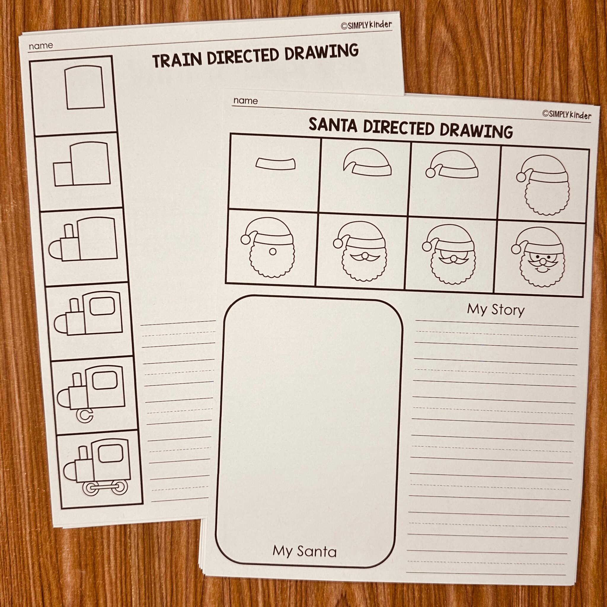 Winter Express Train Day Directed Drawings - Simply Kinder + Printable ...