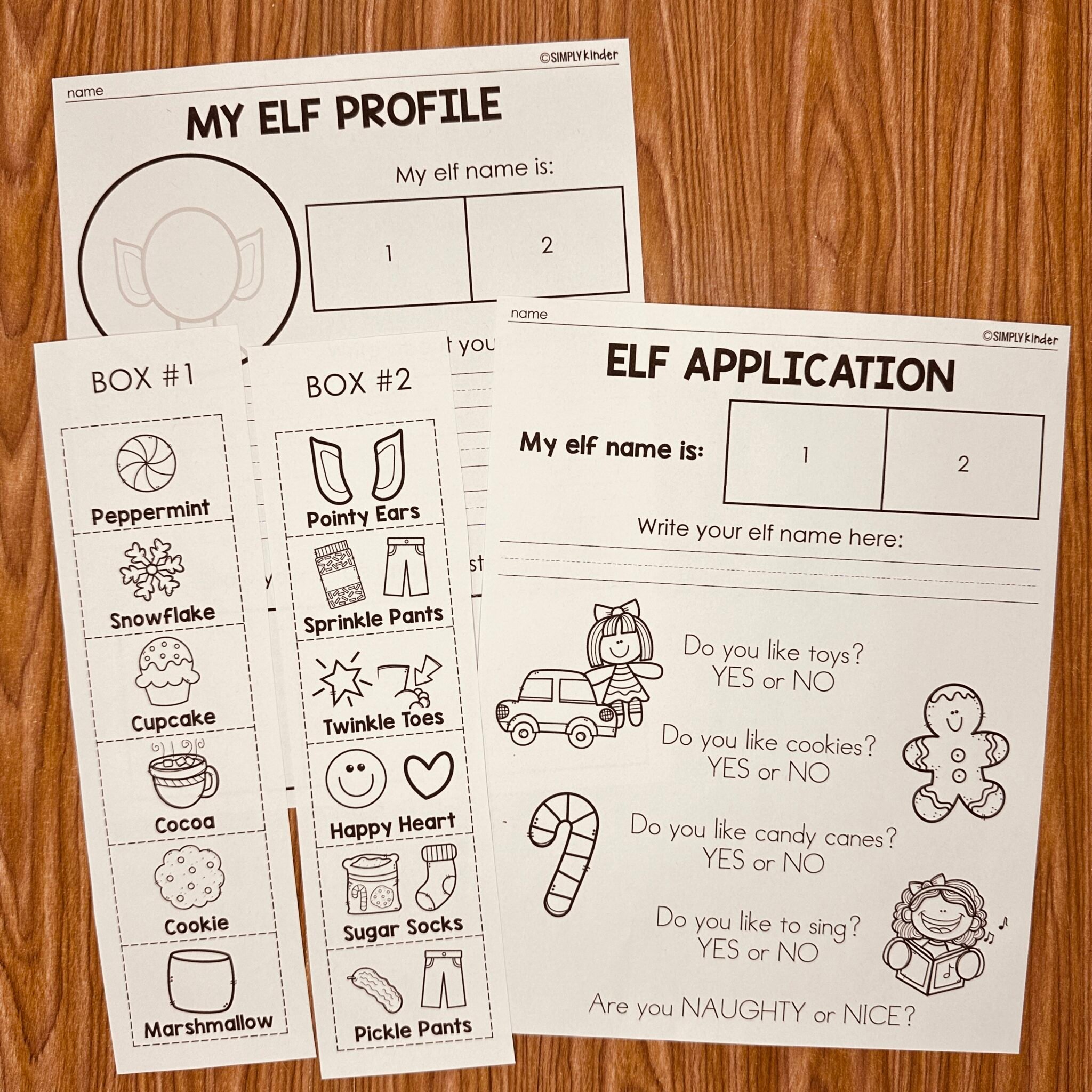Elf Day Name Activities - Simply Kinder + Printable Membership