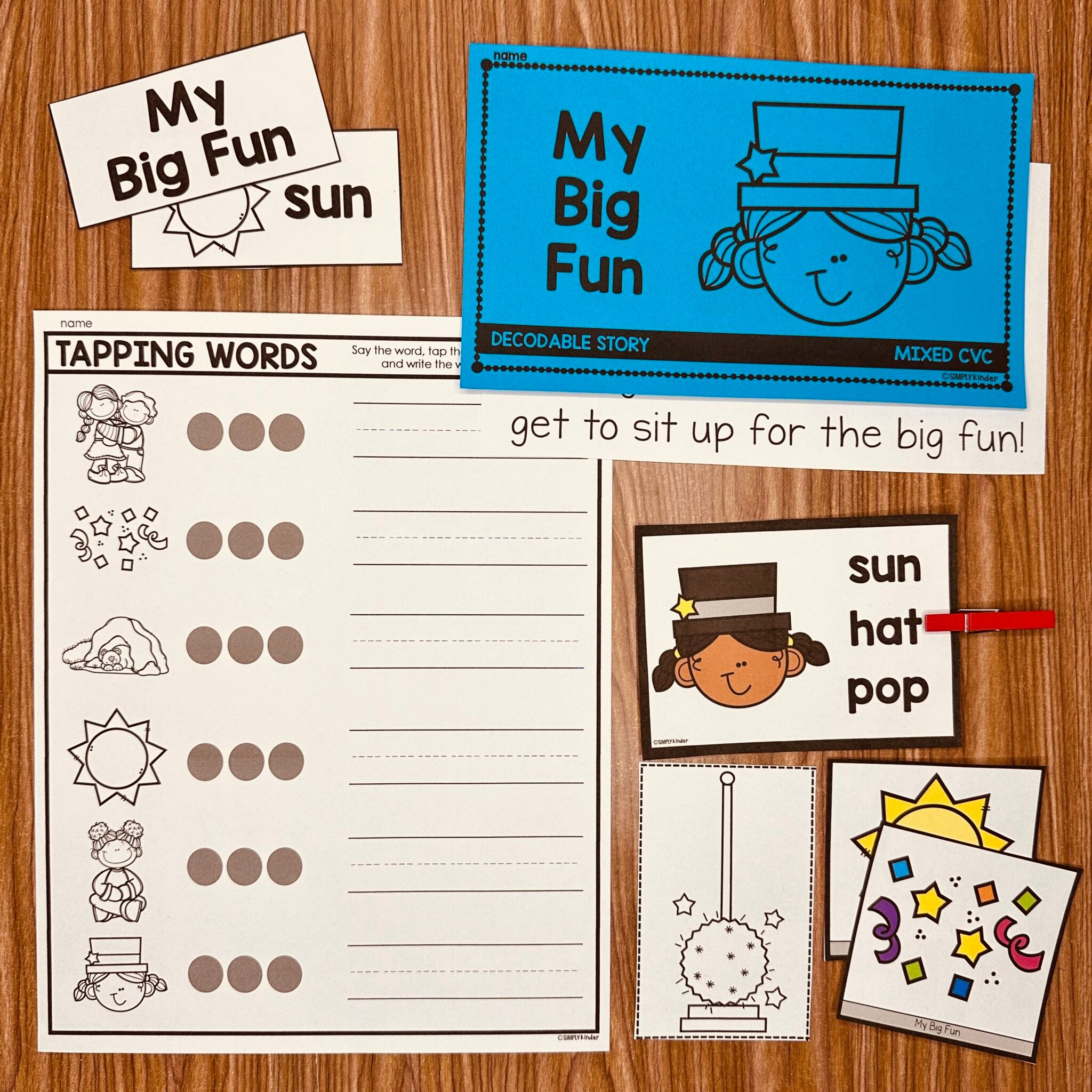 New Years Holiday Decodable Reader with Word Work: Mixed CVC Short ...