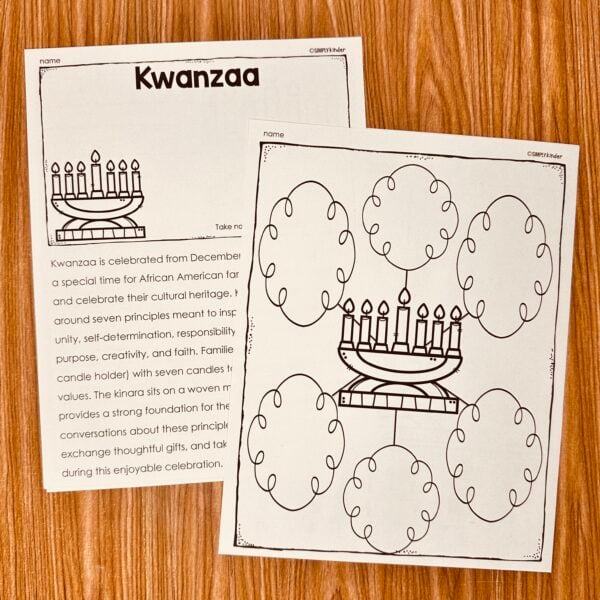 Kwanzaa Information Passage & Graphic Organizer Printables - Simply ...
