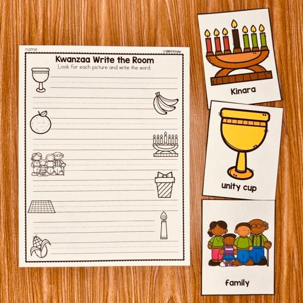 Kwanzaa Write the Room - Simply Kinder + Printable Membership