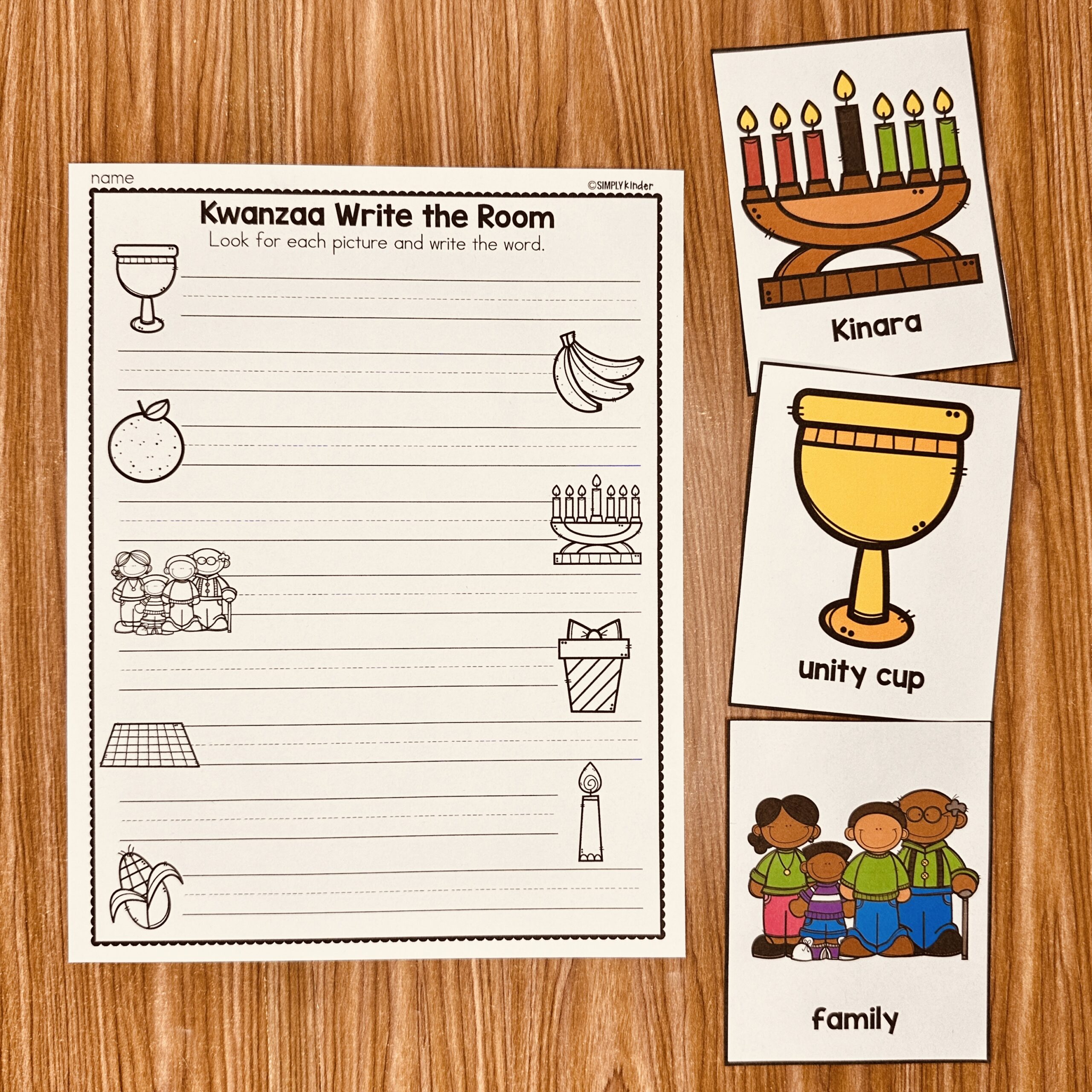 Kwanzaa Write the Room - Simply Kinder Plus