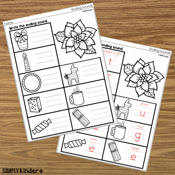 Las Posadas Ending Sound Printable - Simply Kinder + Printable Membership