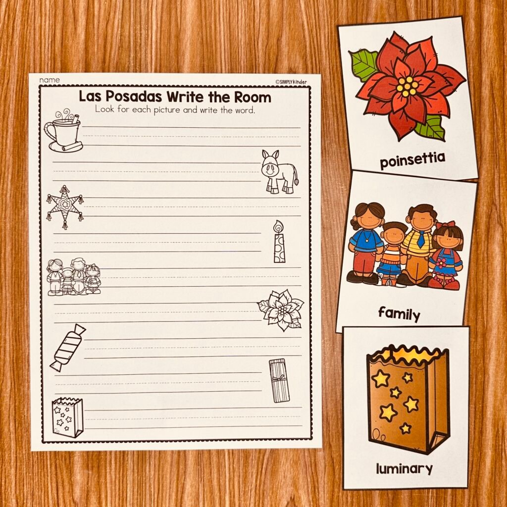 Las Posadas Write the Room - Simply Kinder + Printable Membership