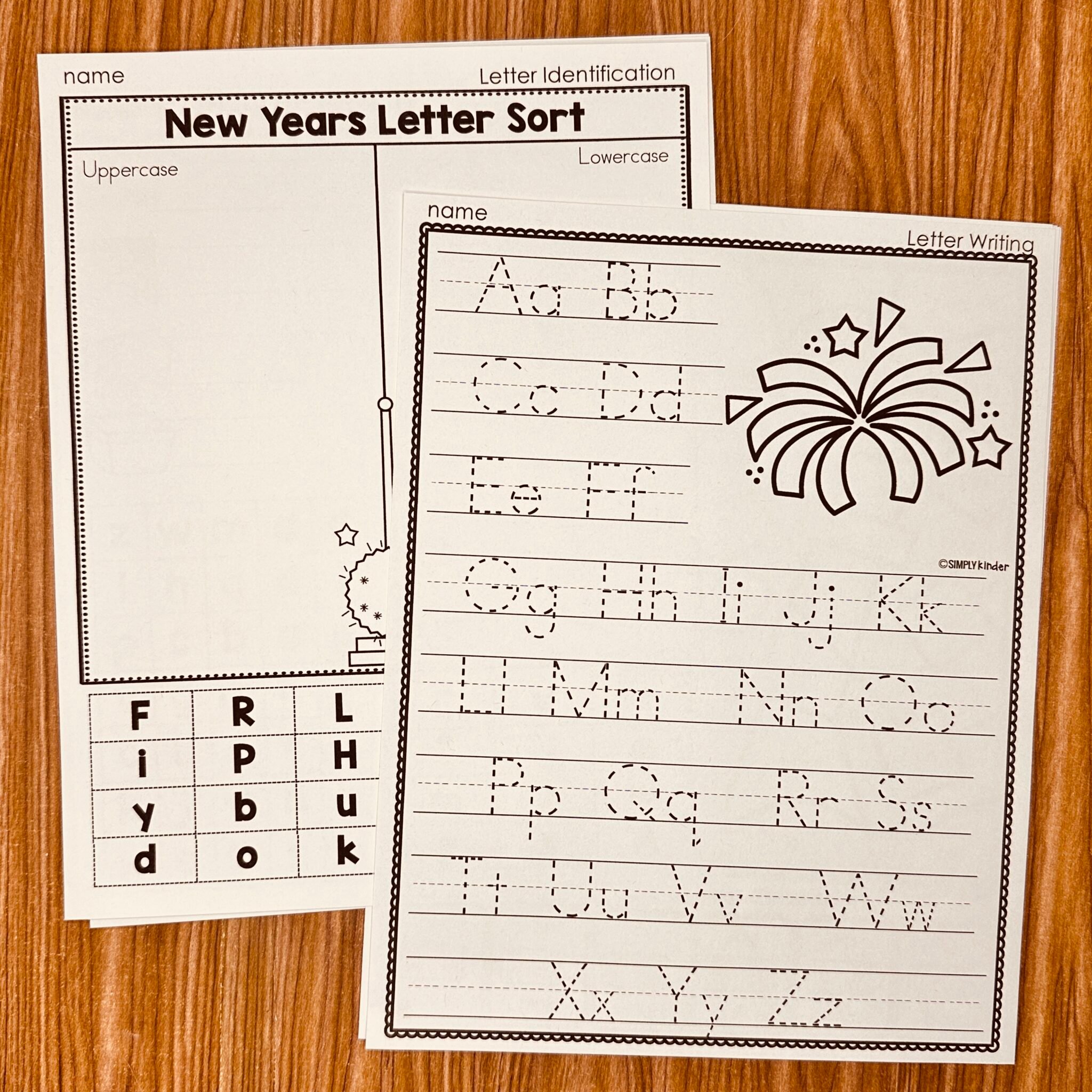 New Years Alphabet Printables - Simply Kinder + Printable Membership