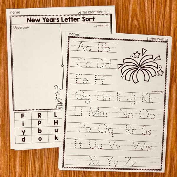 New Years Alphabet Printables - Simply Kinder + Printable Membership