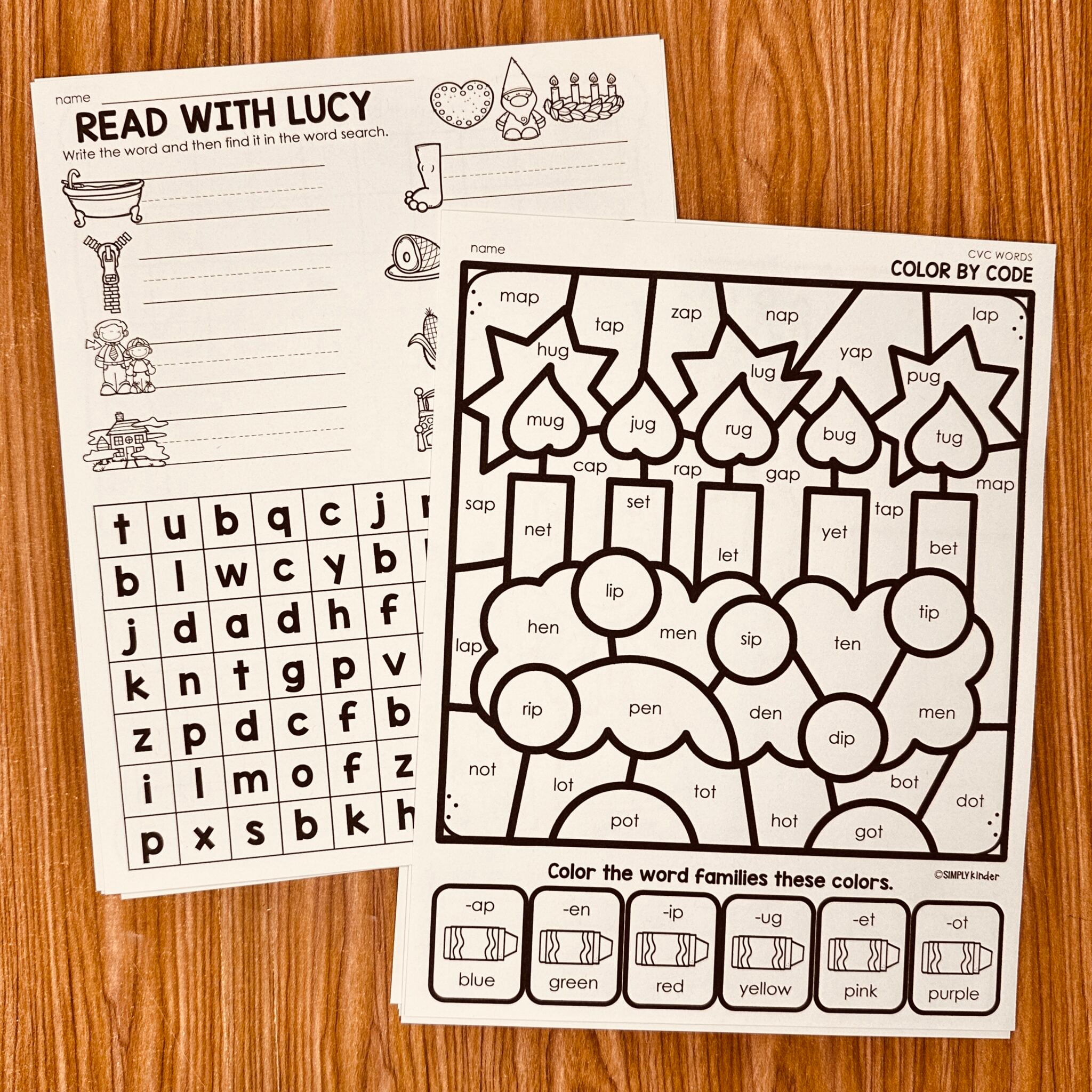 St. Lucia Day CVC Decoding Printables - Simply Kinder + Printable ...