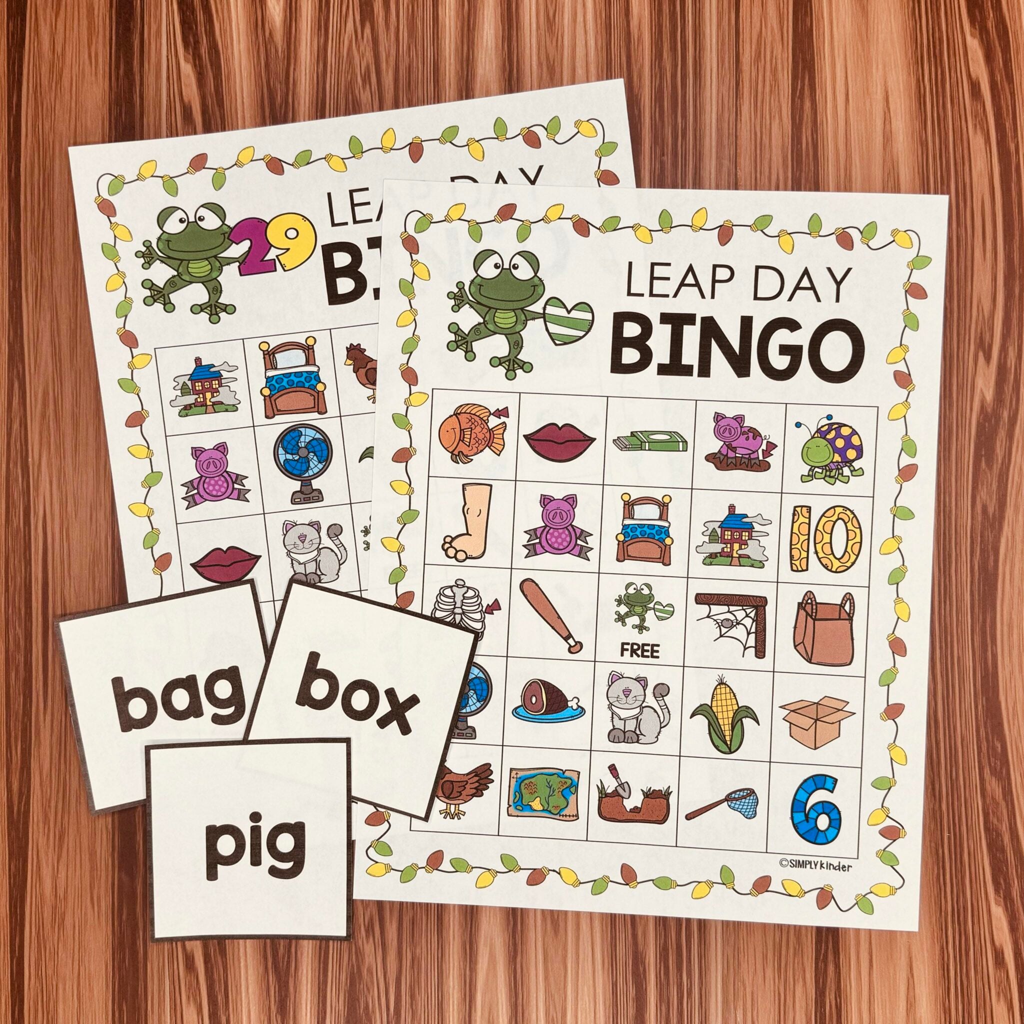 Leap Day Phonics BINGO, Leap Year - Simply Kinder + Printable Membership