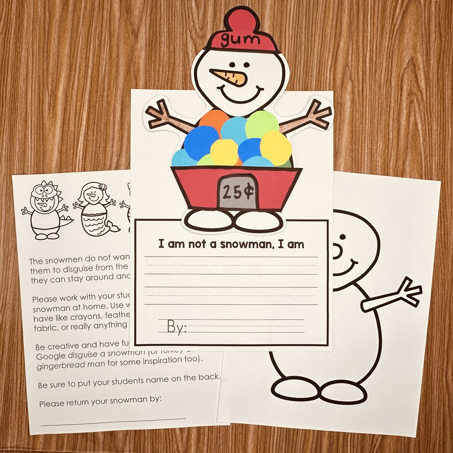 Snowman In Disguise Family Project - Simply Kinder + Printable Membership