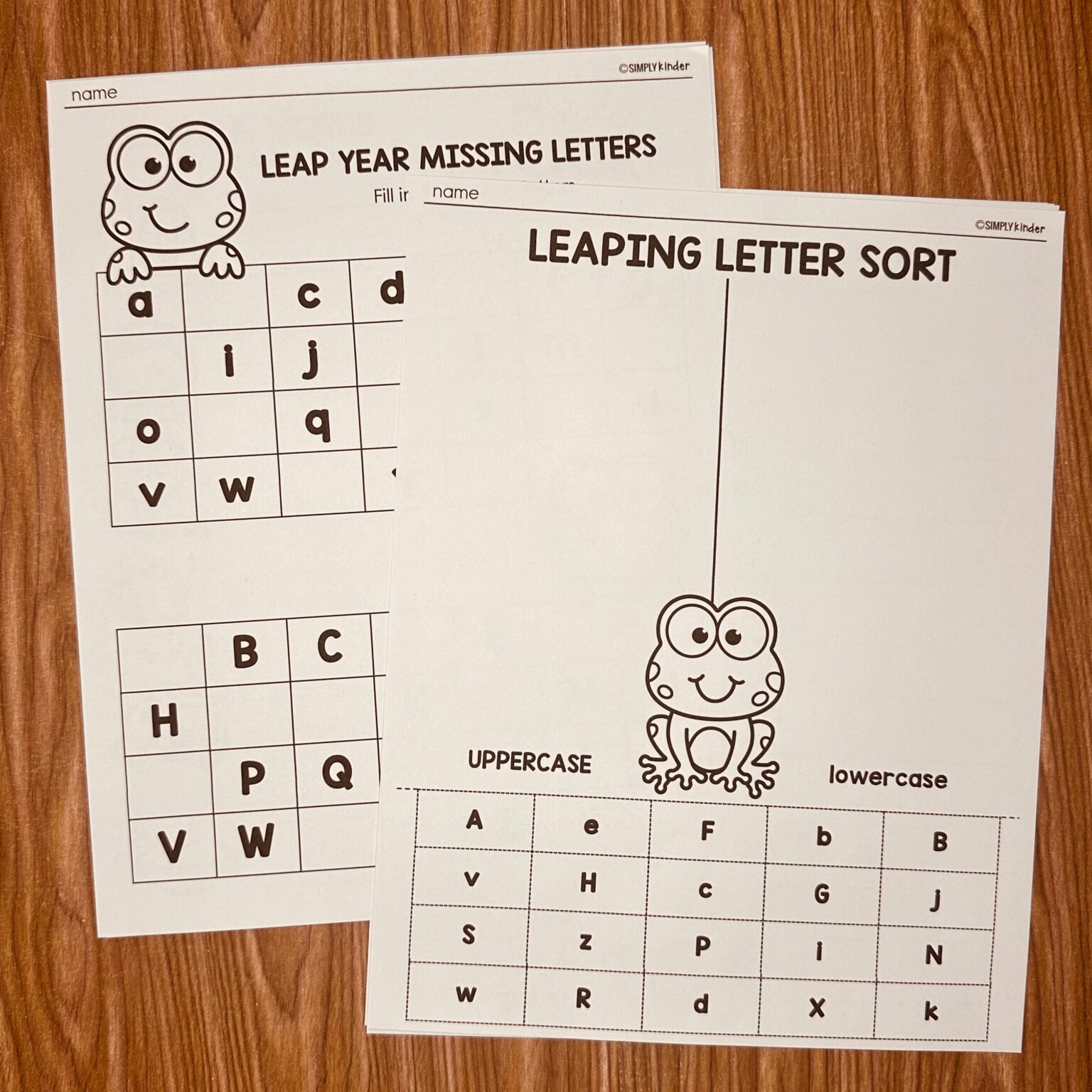 No Prep Alphabet Activities, Leap Year, Leap Day - Simply Kinder ...