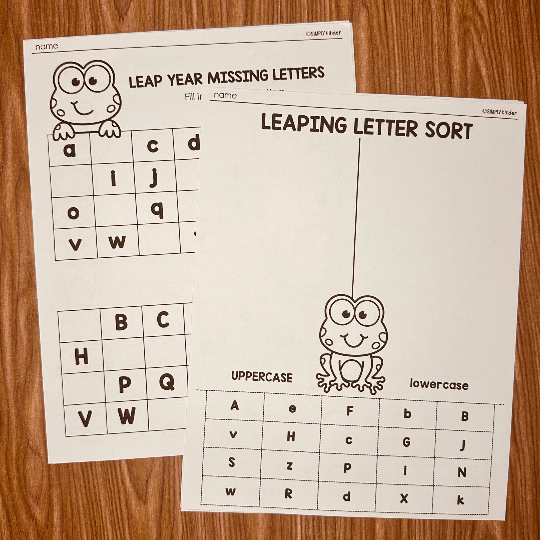 No Prep Alphabet Activities, Leap Year, Leap Day - Simply Kinder ...