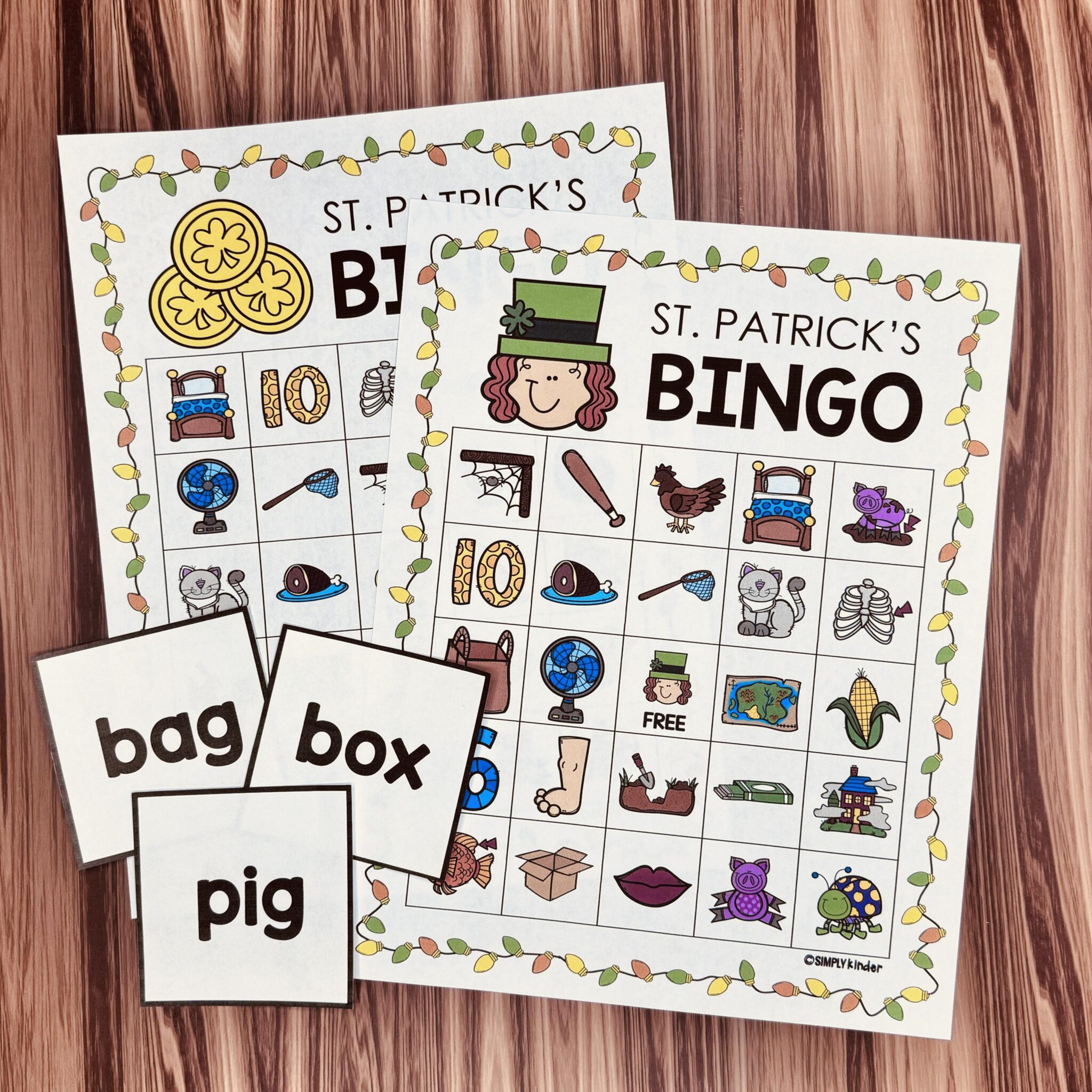 St. Patrick's Day Phonics BINGO - Simply Kinder + Printable Membership
