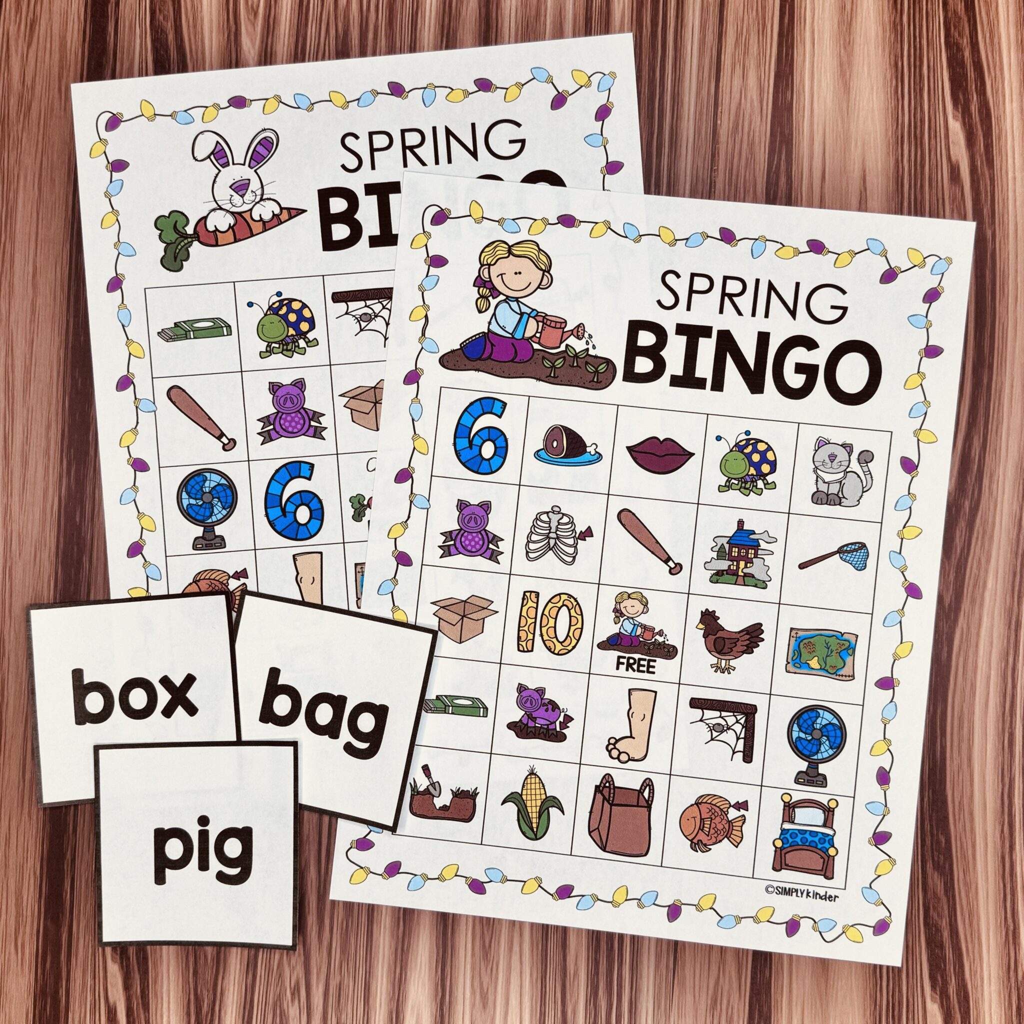 Spring Phonics BINGO - Simply Kinder + Printable Membership