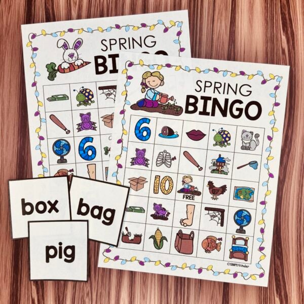Spring Phonics BINGO - Simply Kinder + Printable Membership