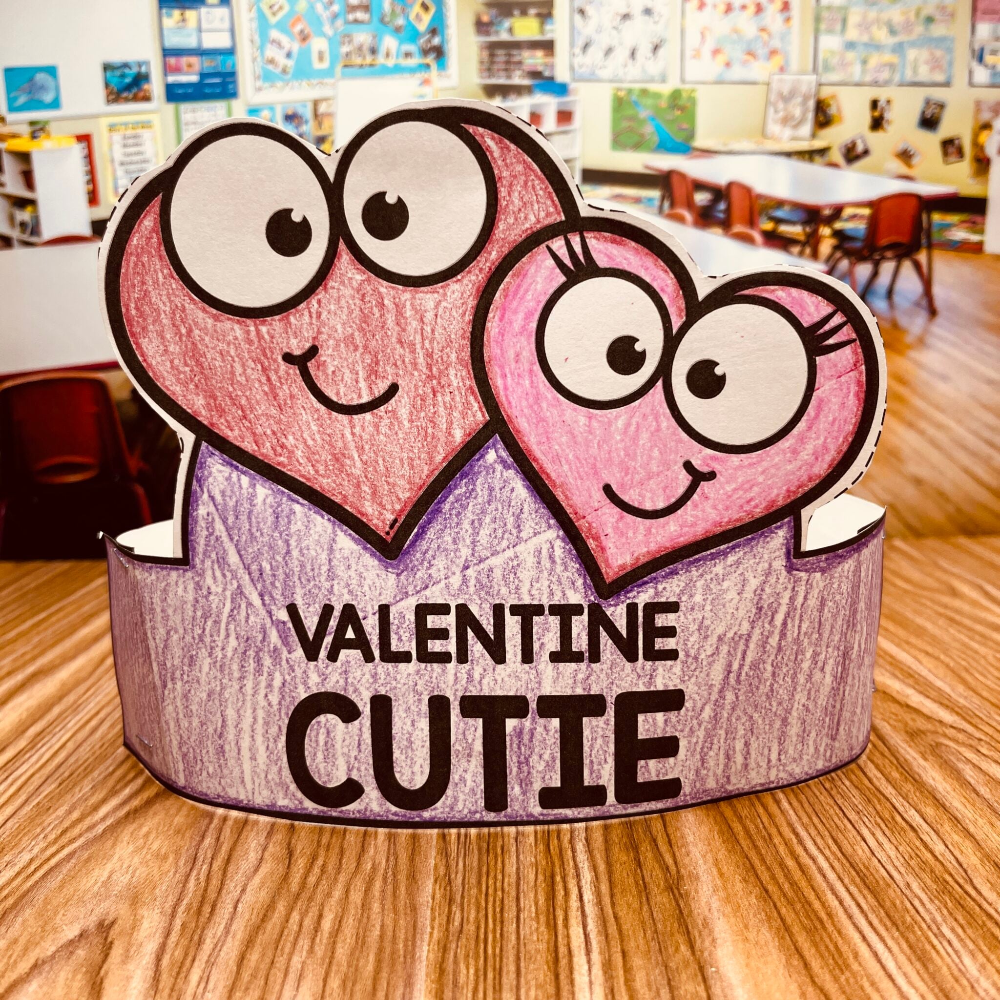 Valentine's Day No-Prep Craft Hat - Simply Kinder + Printable Membership