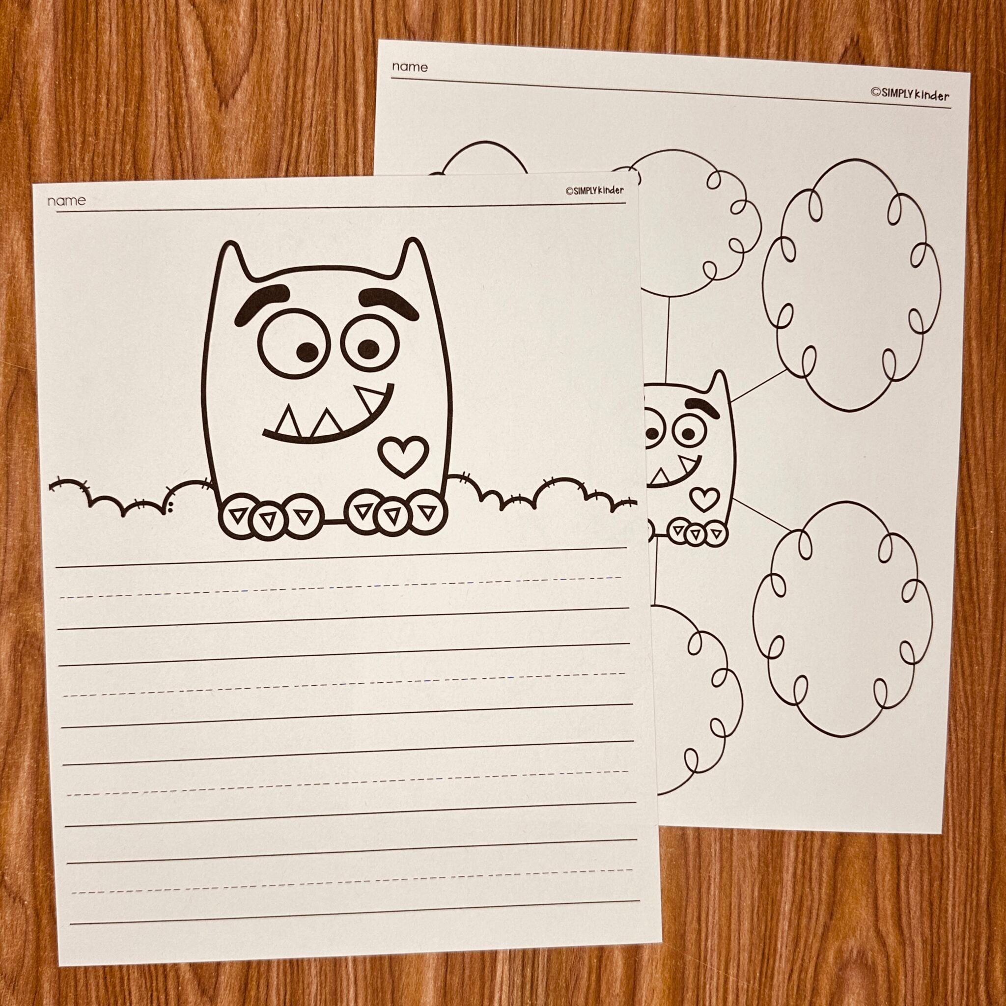 Love Monster Writing Printables - Simply Kinder + Printable Membership