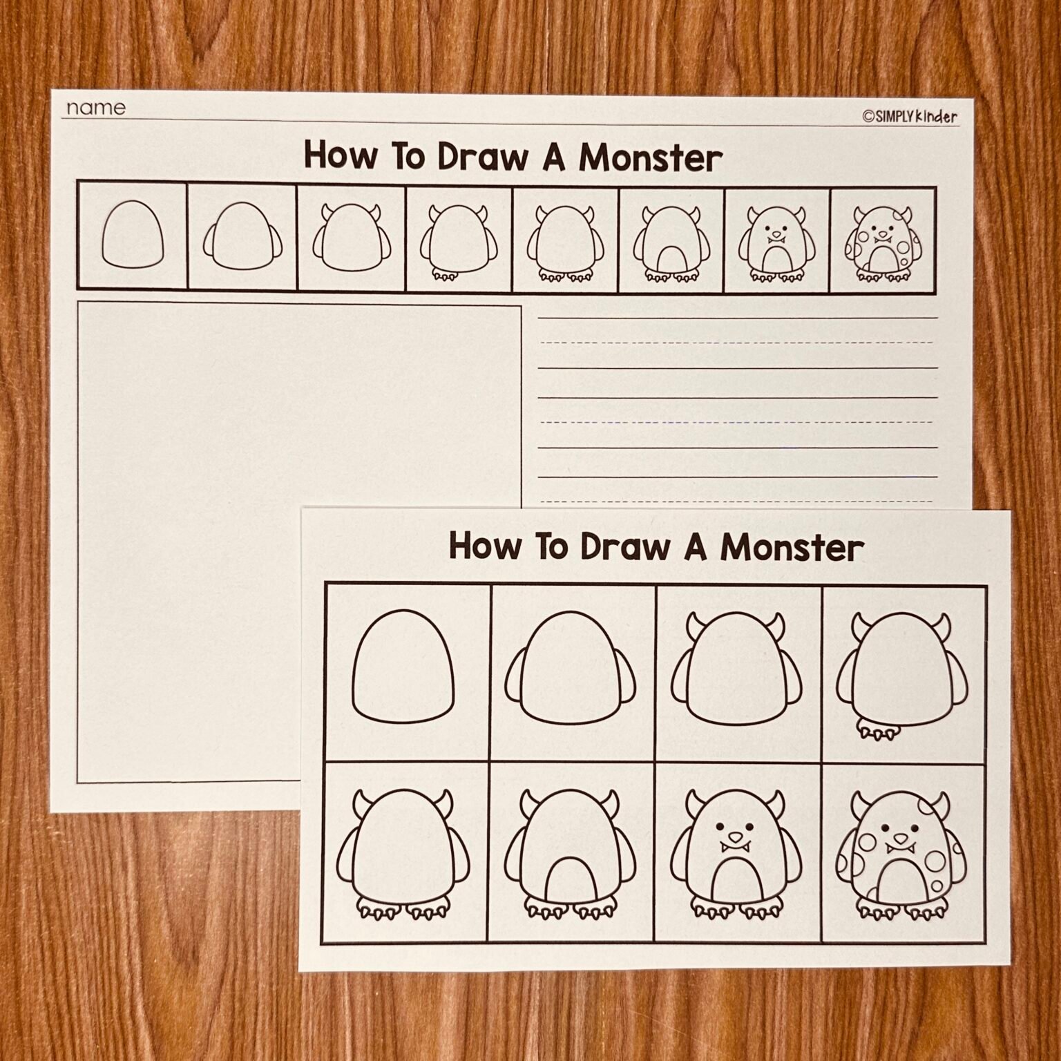 Love Monster Directed Drawing - Simply Kinder + Printable Membership