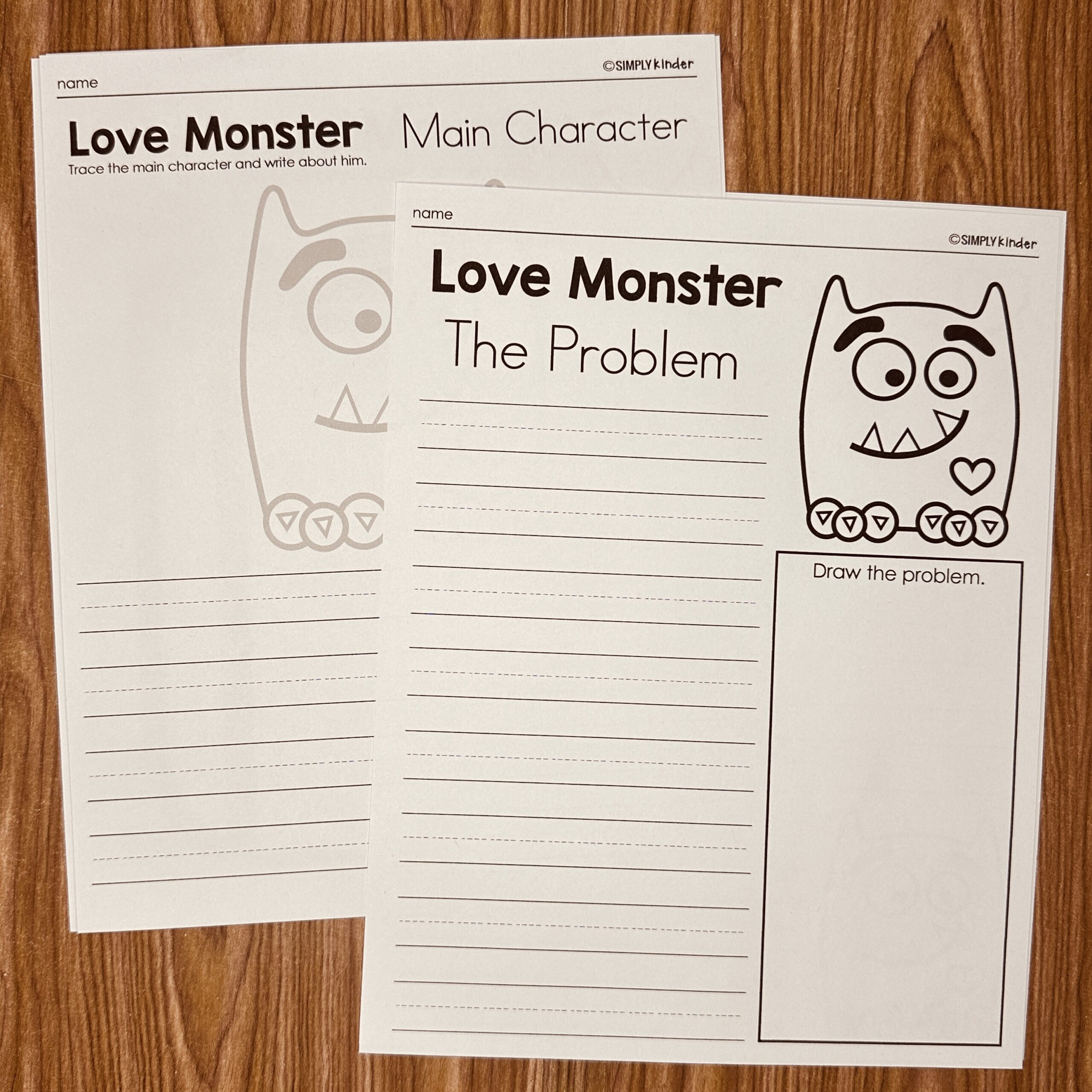 Love Monster Reading Response Printables - Simply Kinder + Printable ...