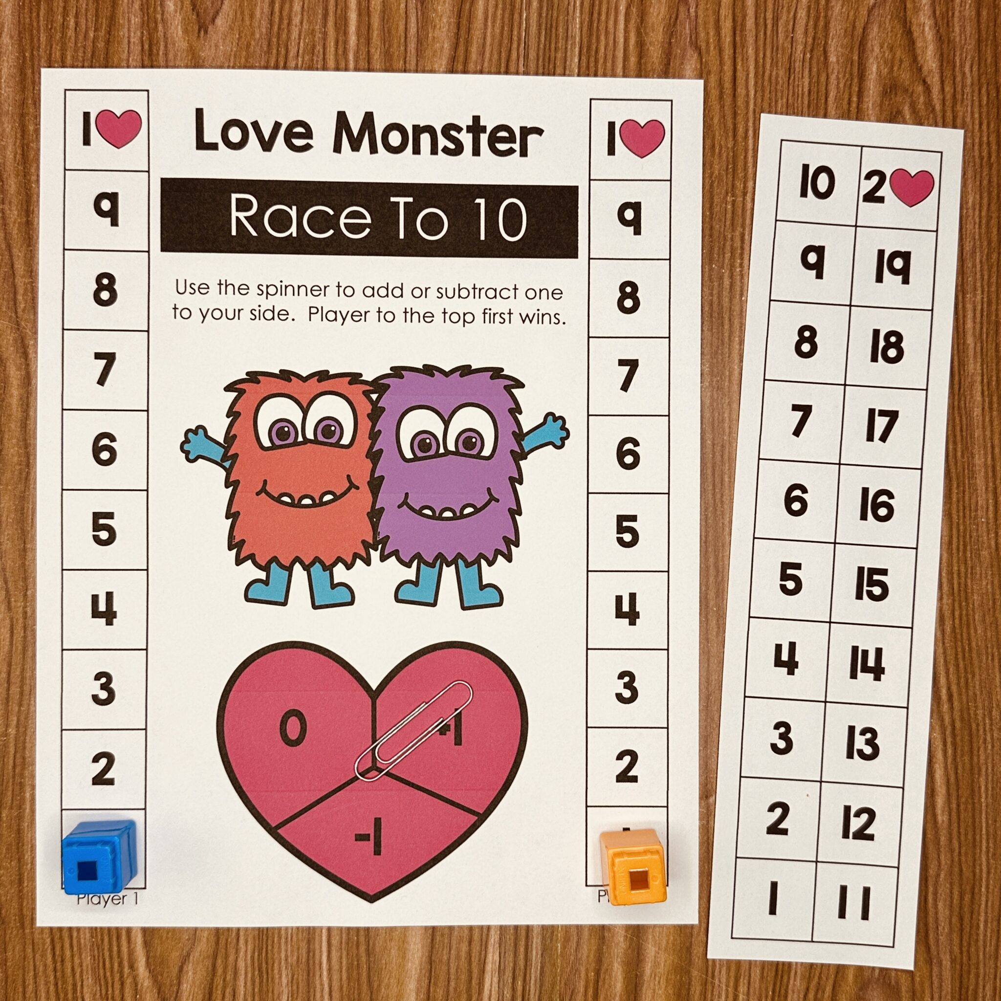 Love Monster Race Counting Center - Simply Kinder + Printable Membership