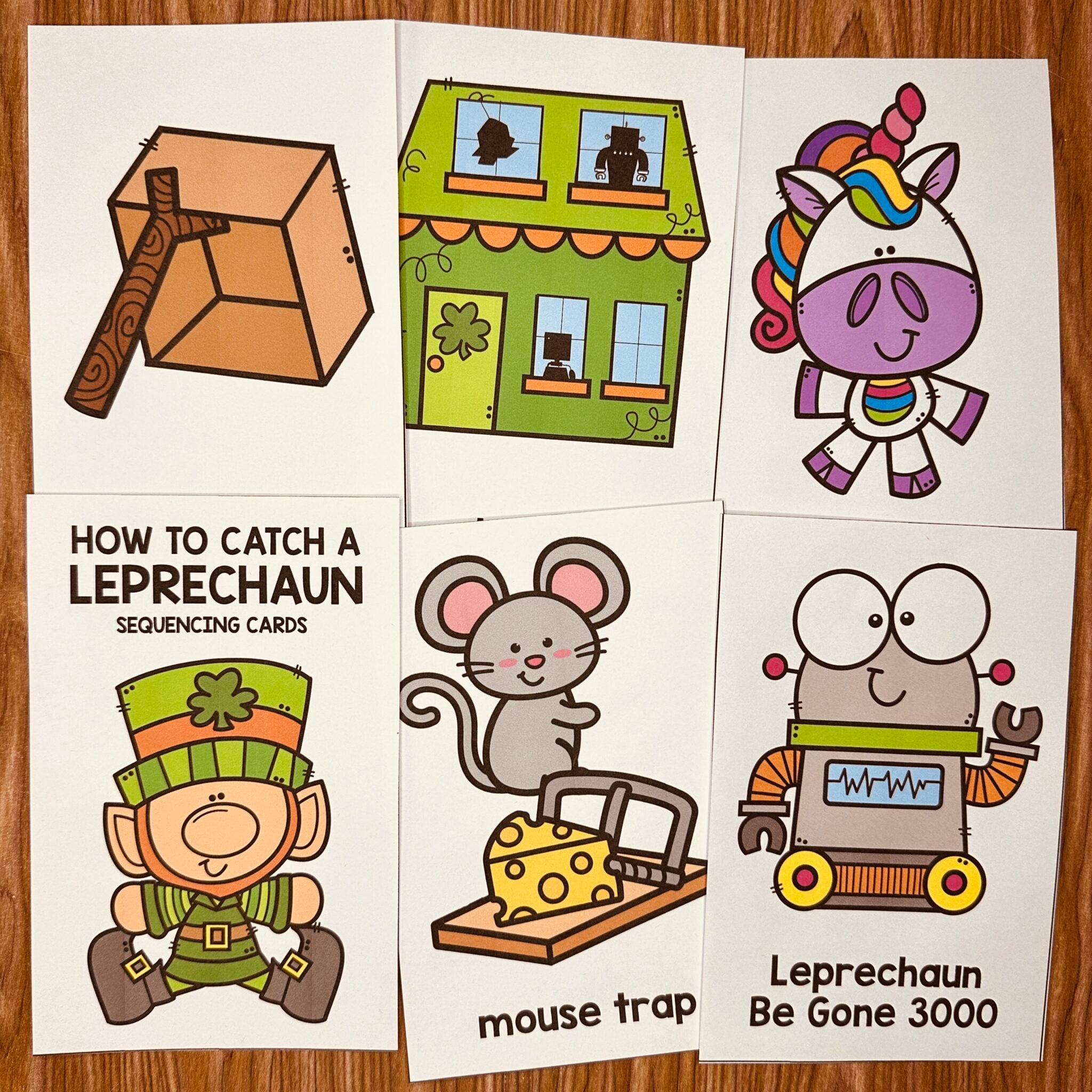 How To Catch A Leprechaun Story Sequencing Cards - Simply Kinder ...