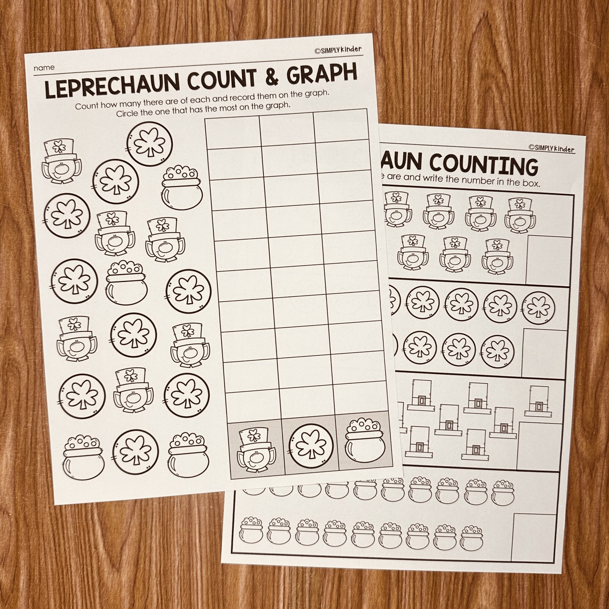 How To Catch A Leprechaun Counting Printables - Simply Kinder ...
