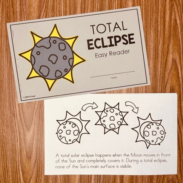 Total Solar Eclipse Easy Reader - Simply Kinder Plus