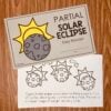 Partial Solar Eclipse Easy Reader - Simply Kinder + Printable Membership