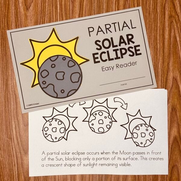 Partial Solar Eclipse Easy Reader - Simply Kinder + Printable Membership