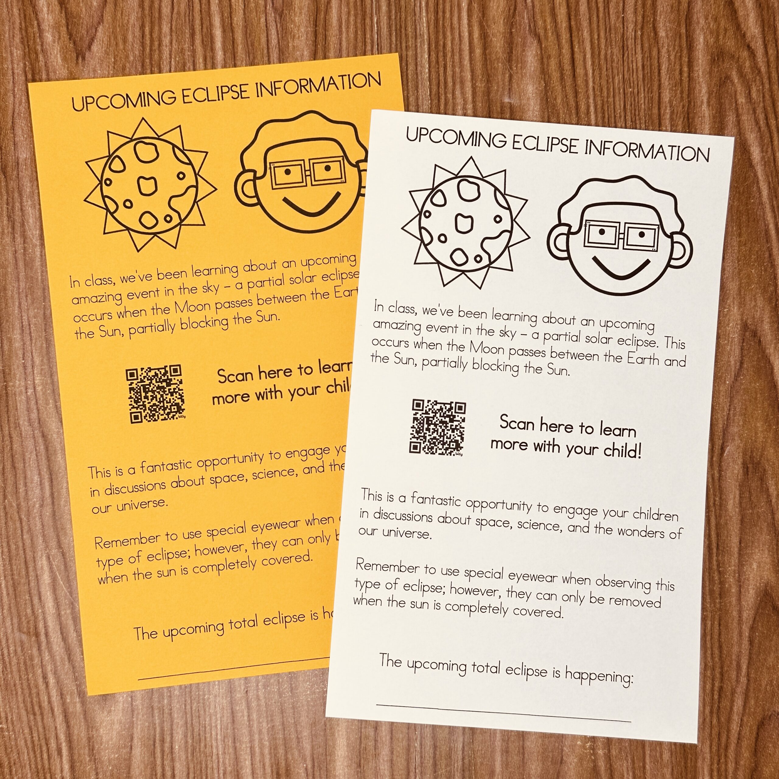 Partial Solar Eclipse Flyer - Simply Kinder + Printable Membership