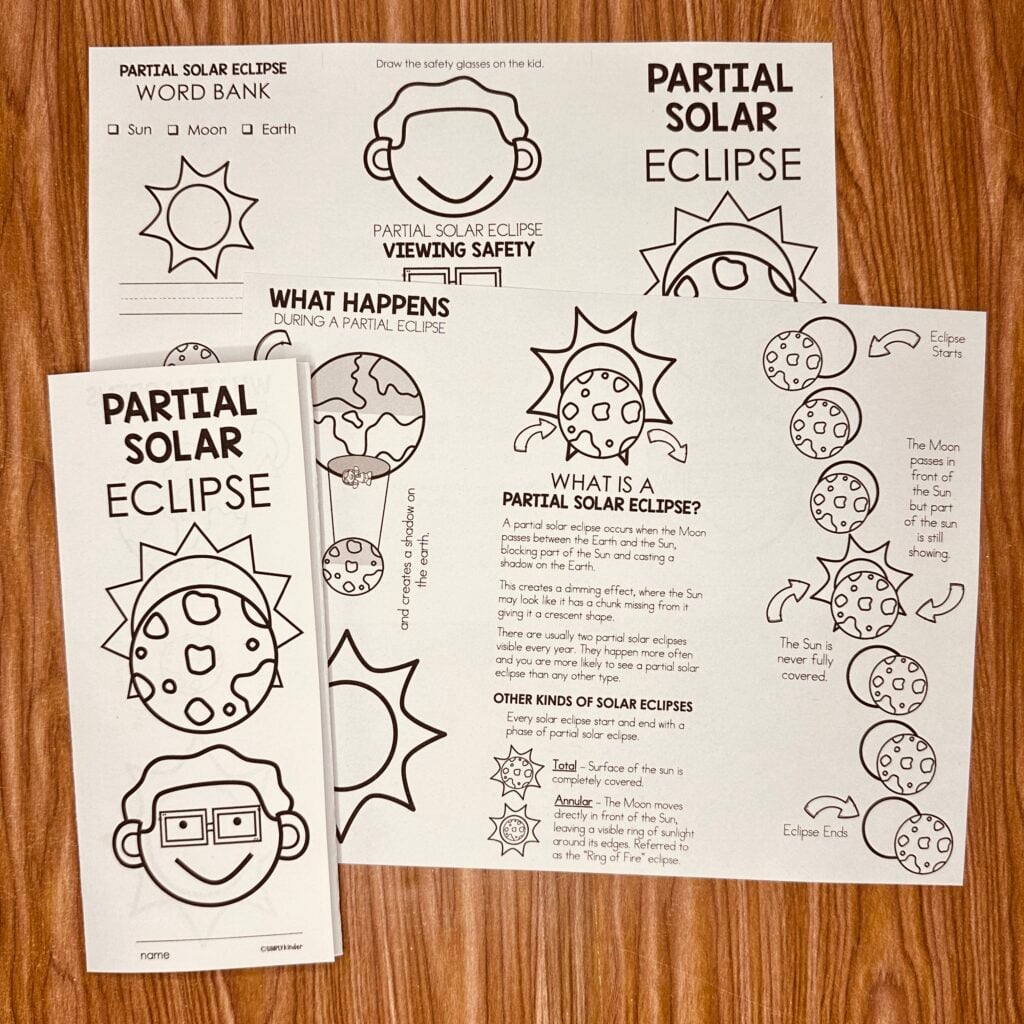 Partial Solar Eclipse Brochure - Simply Kinder + Printable Membership