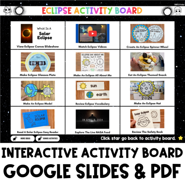 Eclipse Interactive Activity Board - Simply Kinder + Printable Membership