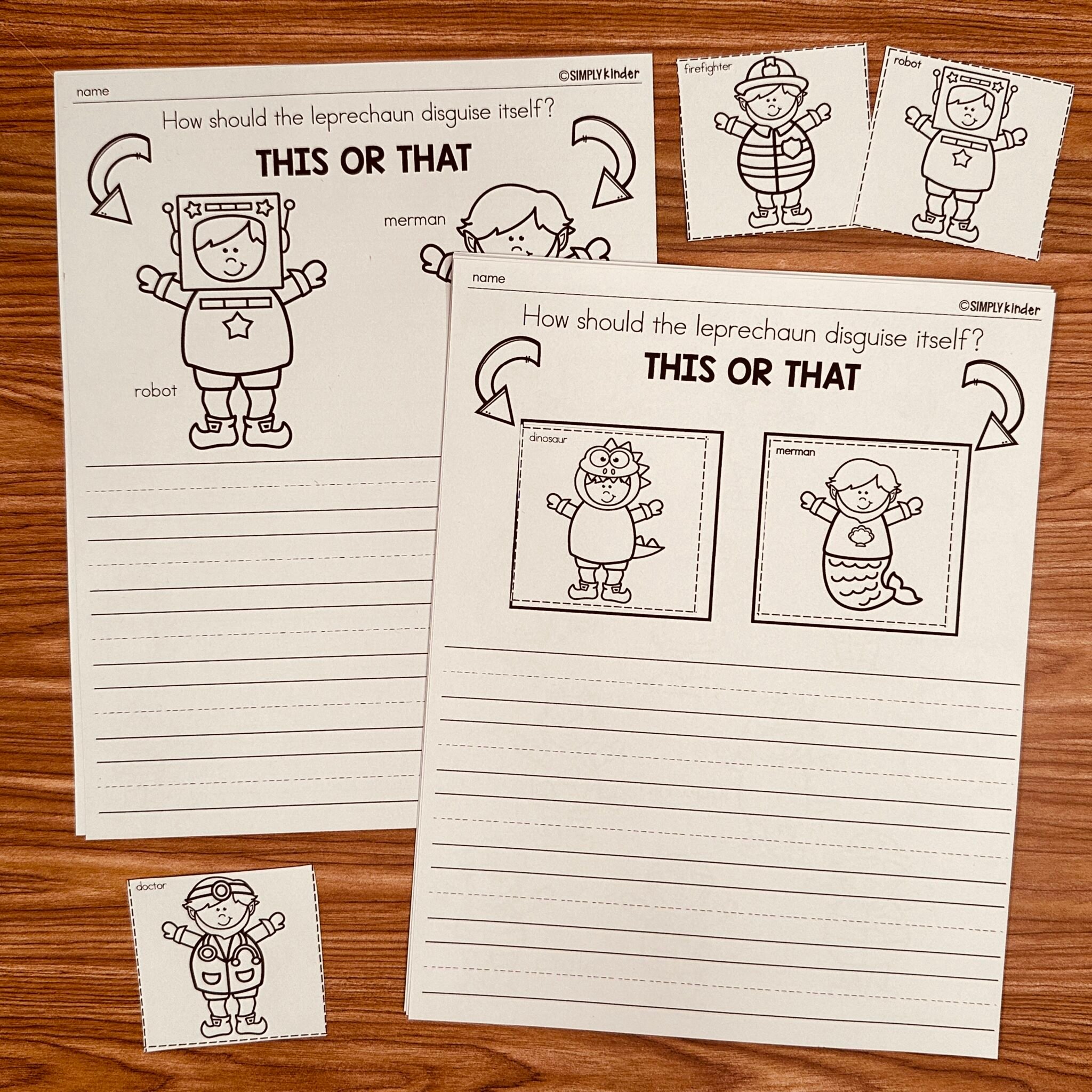 Leprechaun in Disguise This or That - Simply Kinder + Printable Membership