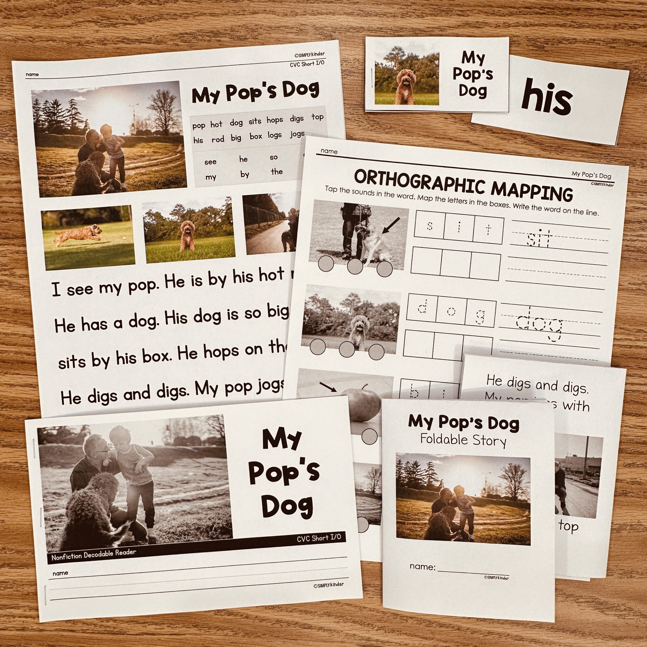 Nonfiction Decodable - Mixed Short I & O- My Pop's Dog - Simply Kinder ...