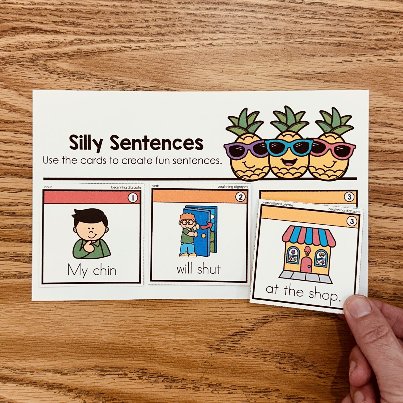 Silly Sentences Digraphs Word Practice Center - Simply Kinder ...