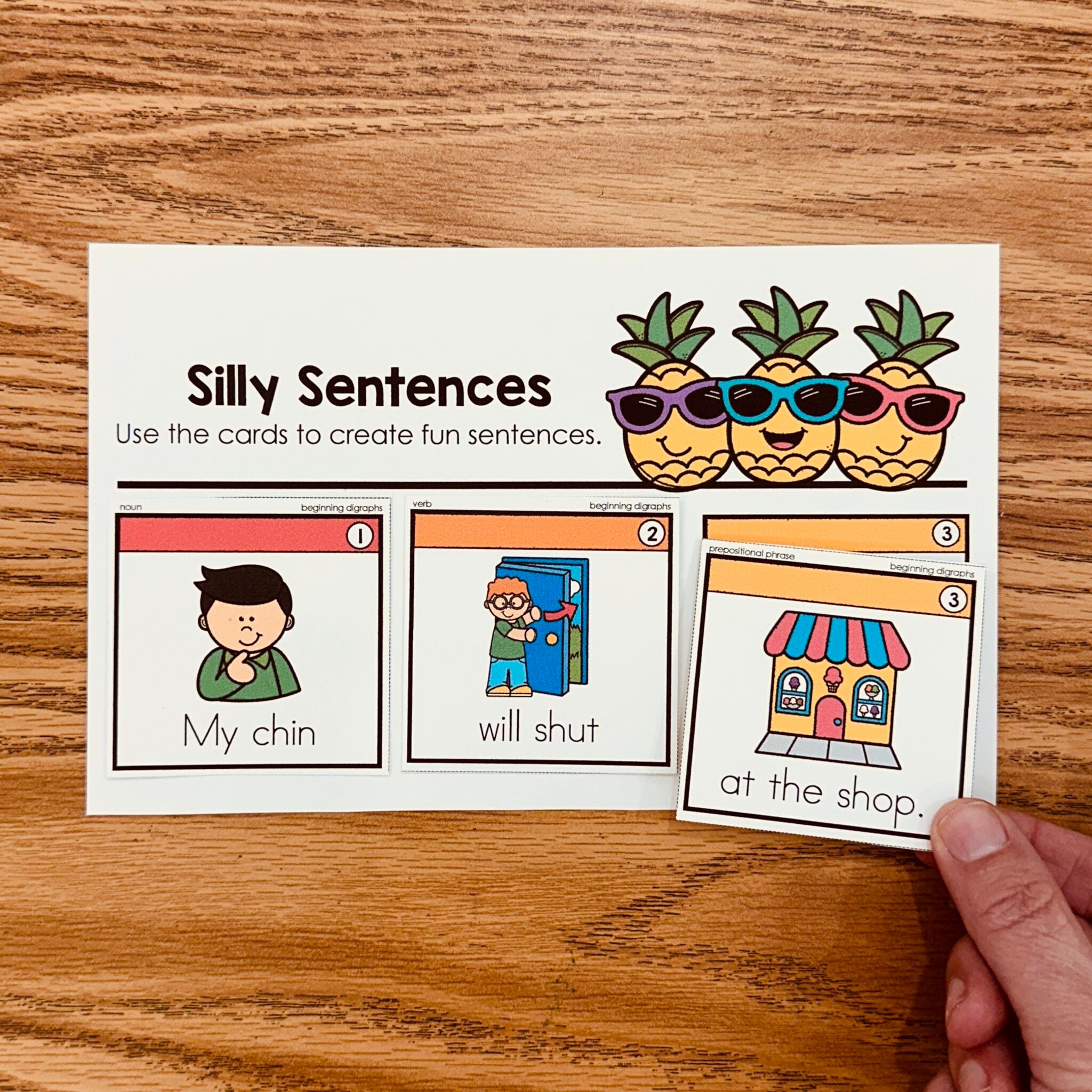 Silly Sentences Digraphs Word Practice Center - Simply Kinder ...