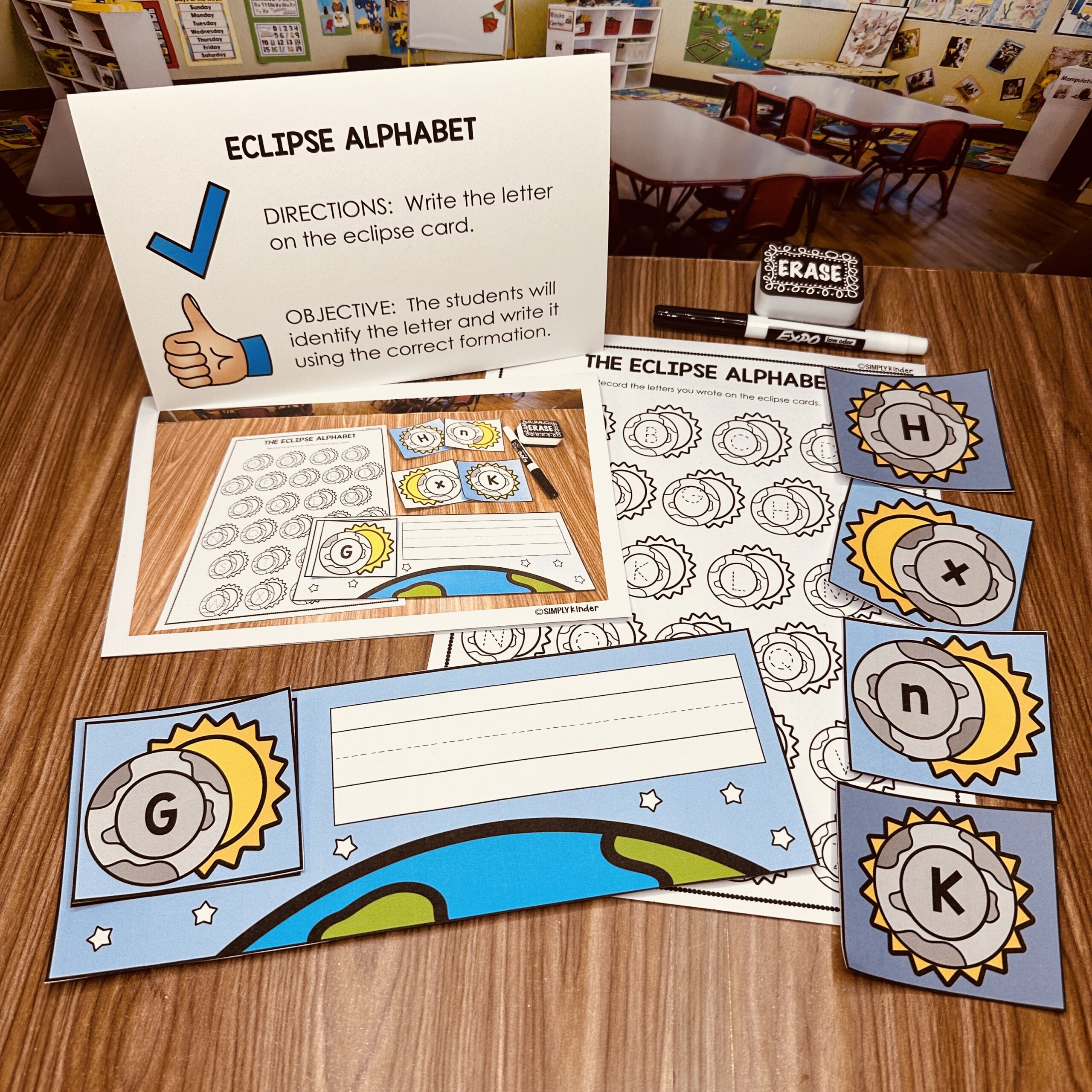 Eclipse Alphabet Center - Simply Kinder + Printable Membership