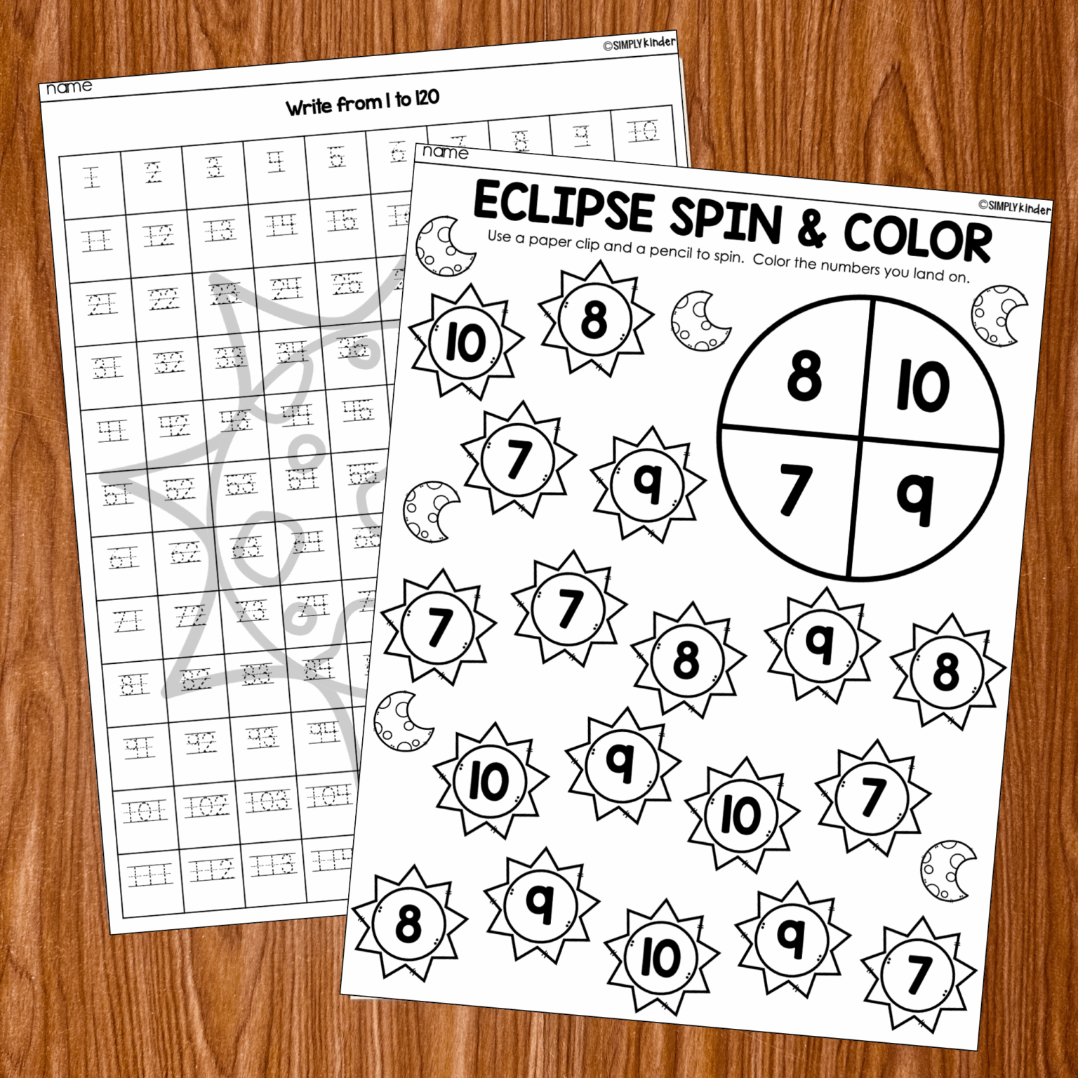 Eclipse Counting Printables - Simply Kinder + Printable Membership