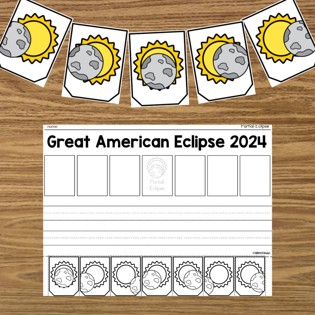 Partial Eclipse Banner & Printable - Simply Kinder + Printable Membership