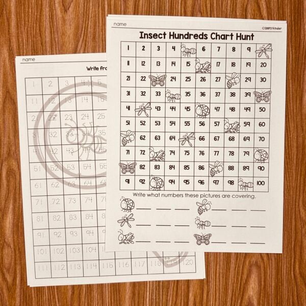 Insects Math Printables - Simply Kinder + Printable Membership