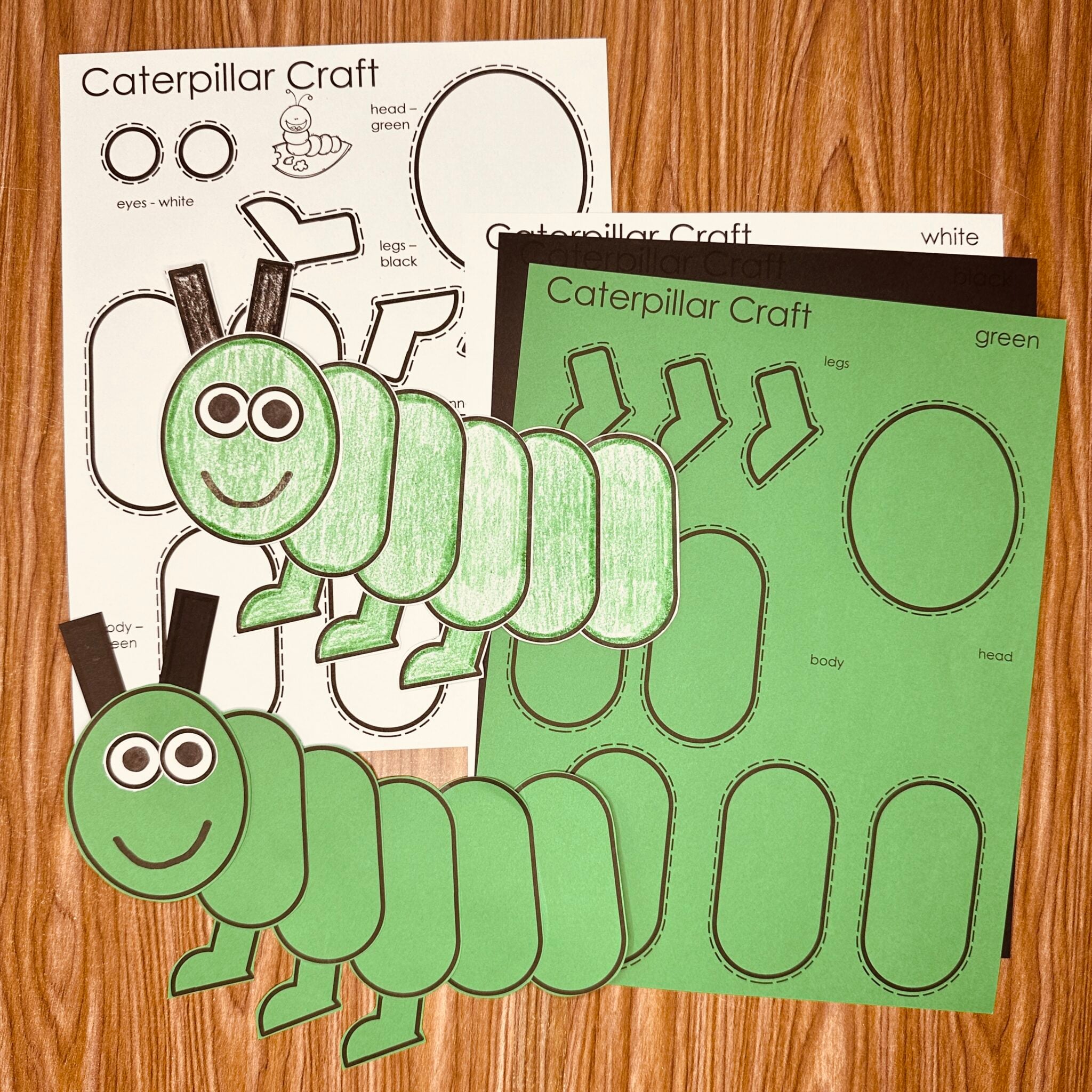 Caterpillar Craft - Simply Kinder + Printable Membership