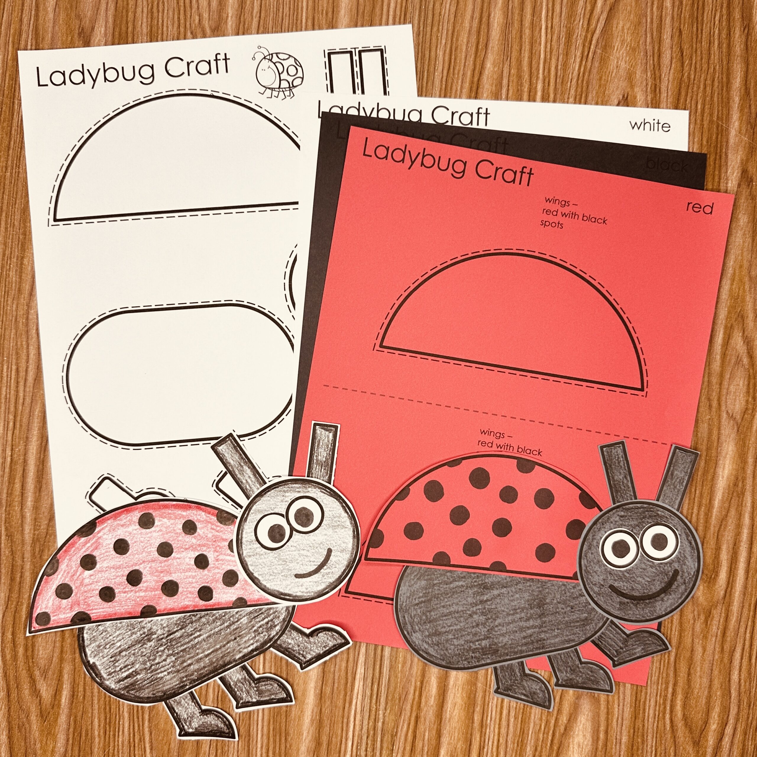 Ladybug Craft - Simply Kinder + Printable Membership