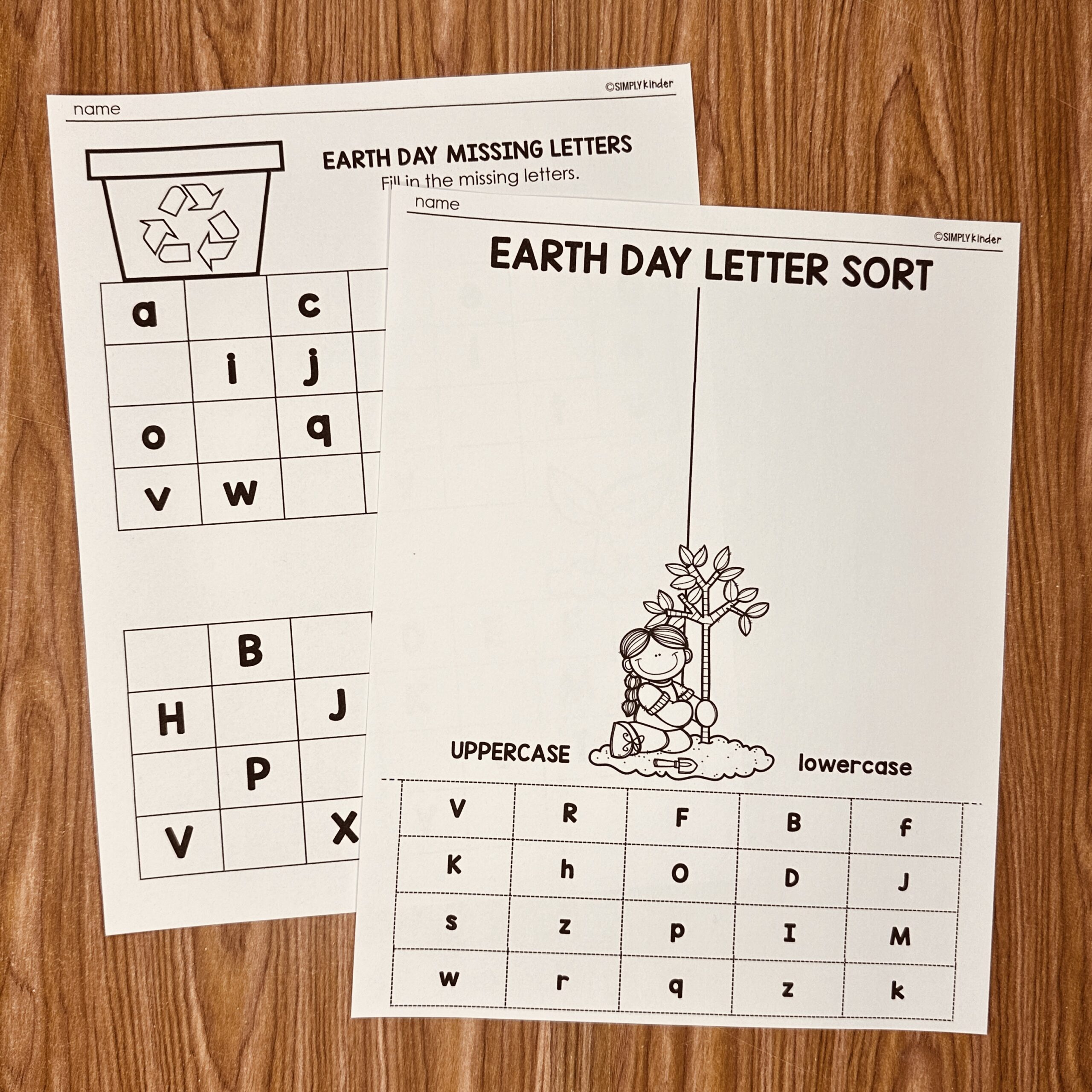 Earth Alphabet Printables - Simply Kinder + Printable Membership
