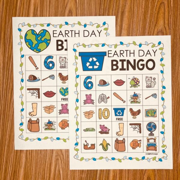 Earth Day CVC Phonics BINGO - Simply Kinder + Printable Membership