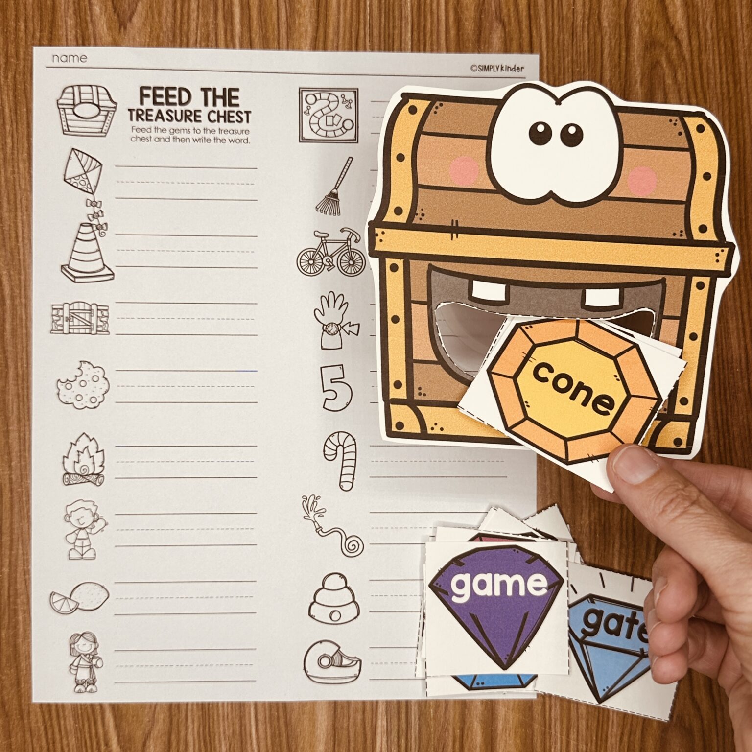 Pirate Day CVCe Feed the Treasure Center - Simply Kinder + Printable ...