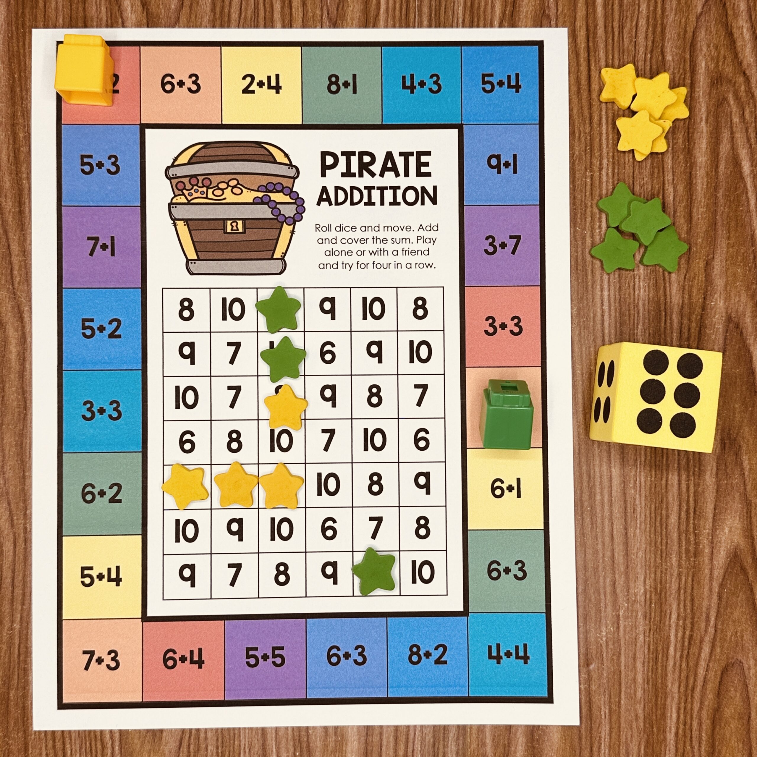 Pirate Day Addition Center - Simply Kinder + Printable Membership