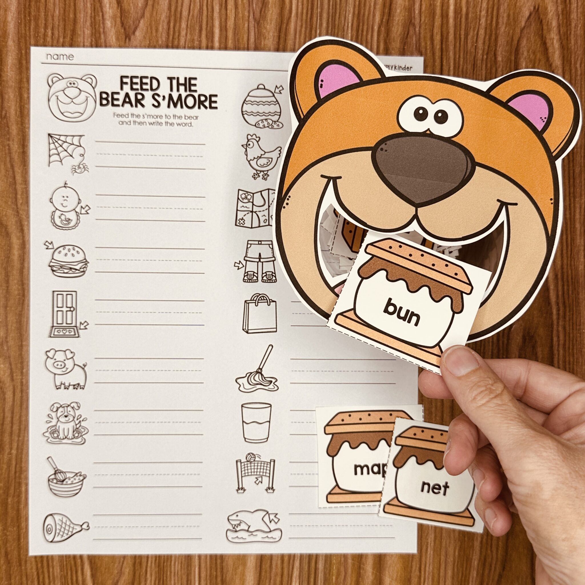 Camping Day Feed the Bear S'mores CVC Center - Simply Kinder Plus