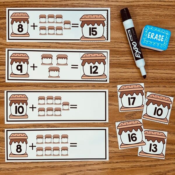 Camping Day Counting On S'more Center - Simply Kinder + Printable ...