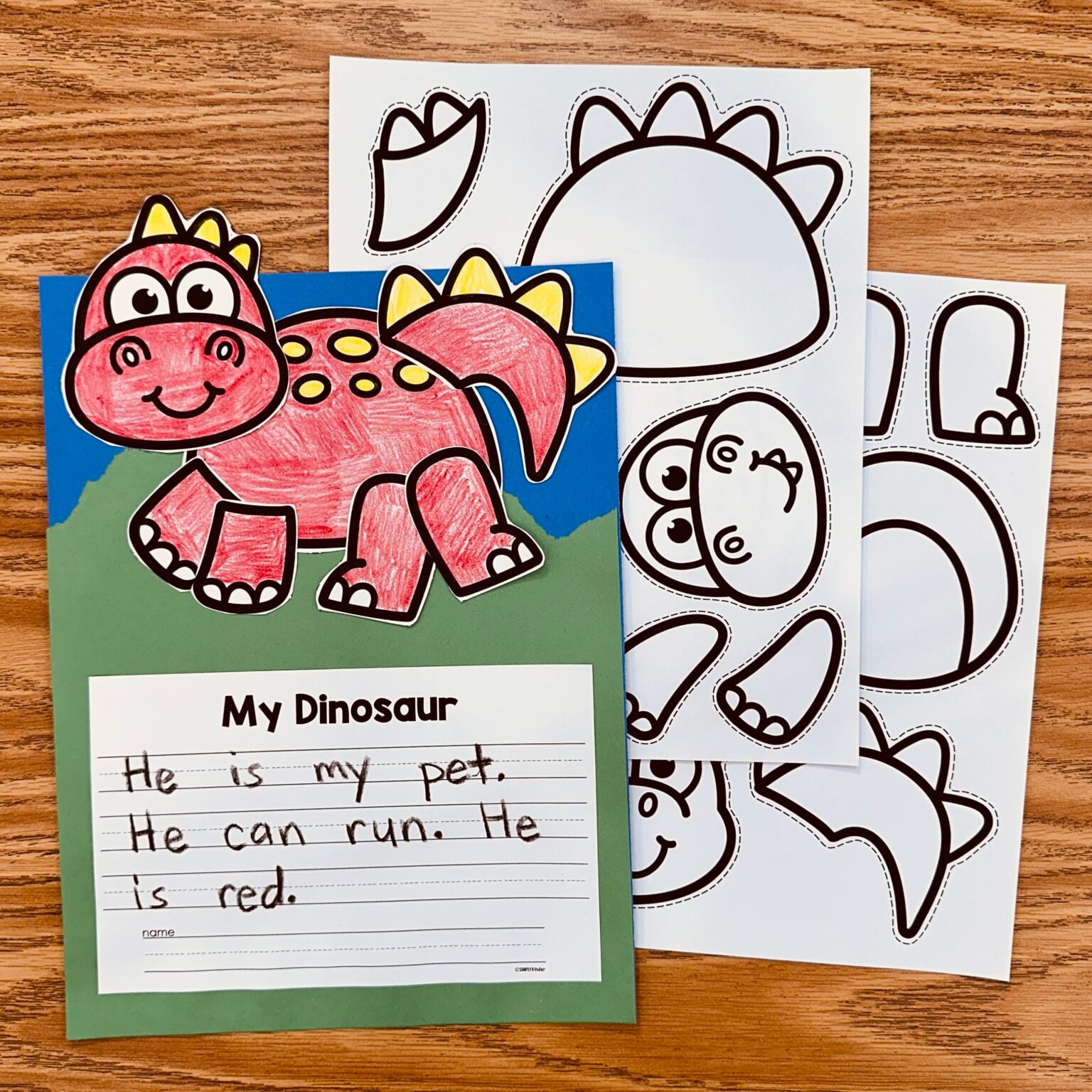 Dinosaur Day Build A Dino Story - Simply Kinder + Printable Membership